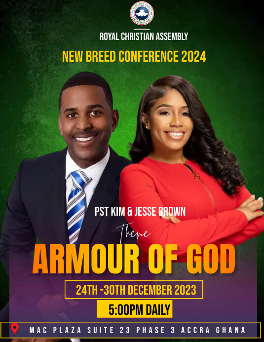 Plantilla de Green Maximalist Church Flyer (us Letter) | PosterMyWall