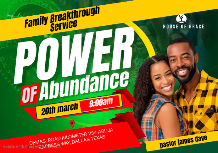 Green Maximalist Church Flyer A2 Template | PosterMyWall