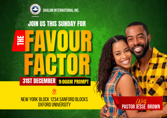 Green Maximalist Church Flyers A4 Template | PosterMyWall