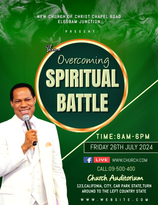 Modèle Green Maximalist Church Programs Invitation T | PosterMyWall