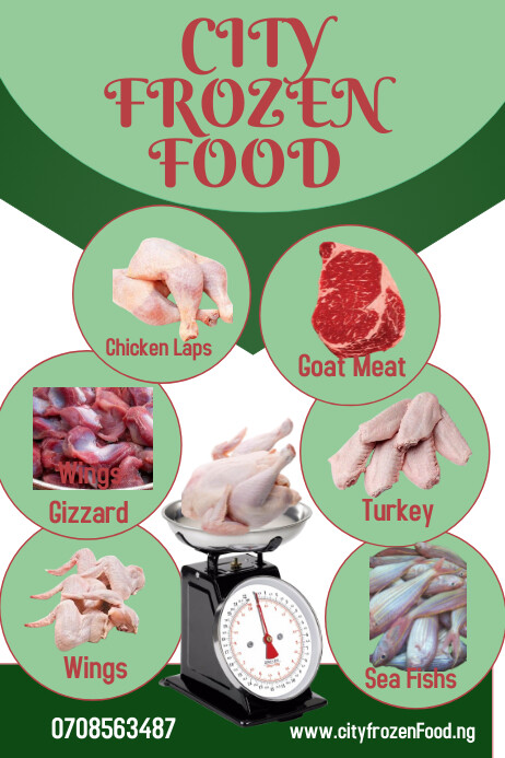 Copy of Green Maximalist City Frozen Food Poster | PosterMyWall
