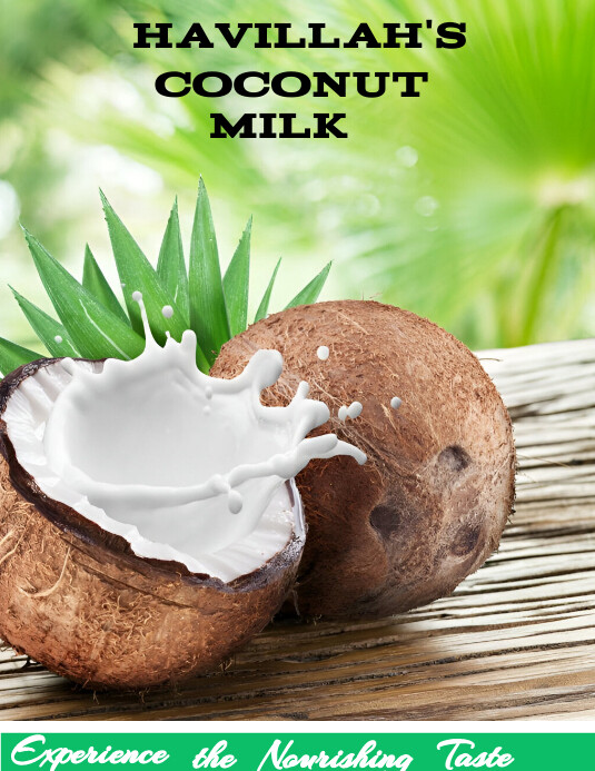 Green Maximalist Coconut Flyer (us Letter) Template | PosterMyWall