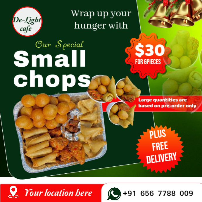 Green Maximalist Crispy Small chops Delight, Fresh Small chops ...