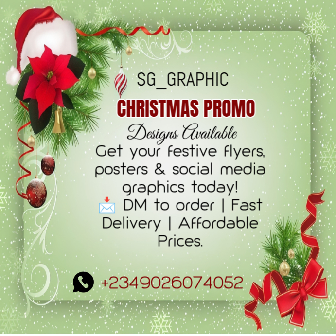 Green Maximalist Custom Christmas Promo Graphic Square (1:1) Template ...