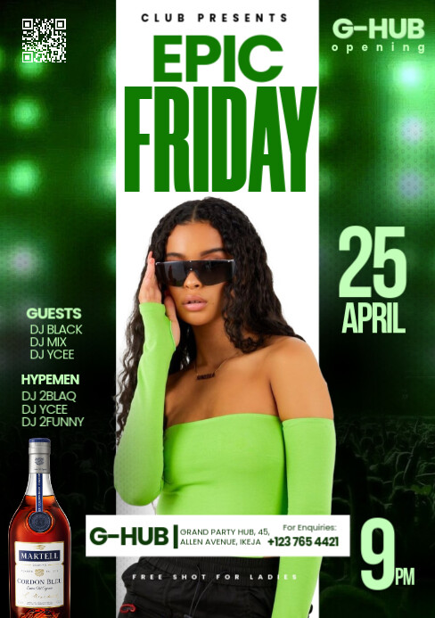 Copy of Green Maximalist Epic Friday Night Party Flyer A5 | PosterMyWall