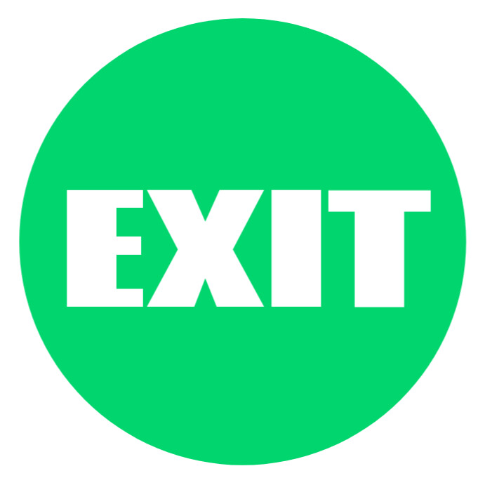 Copy of Green Maximalist Exit Sign Square (1:1) | PosterMyWall