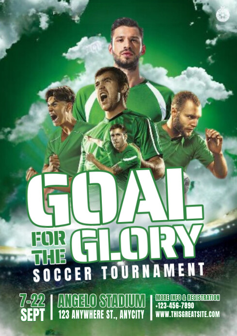 Copy of Green Maximalist Goal For The Glory Soccer To | PosterMyWall
