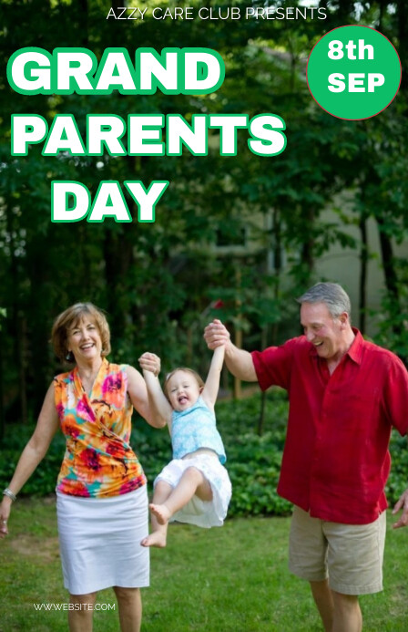 Green Maximalist Green And White Grands Paren Template | PosterMyWall