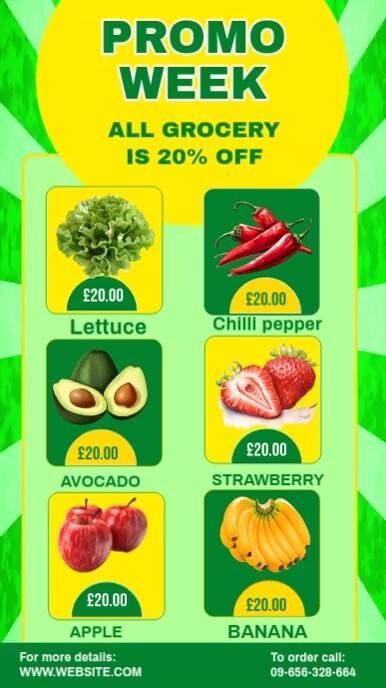Copy of Green Maximalist Grocery Store Promotion Template Design ...
