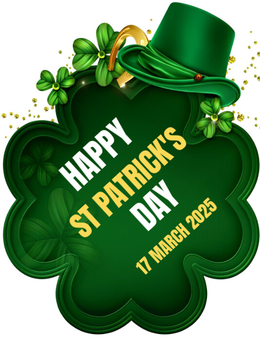 Copy of Green Maximalist Happy St Patrick's Day Flyer (us Letter ...