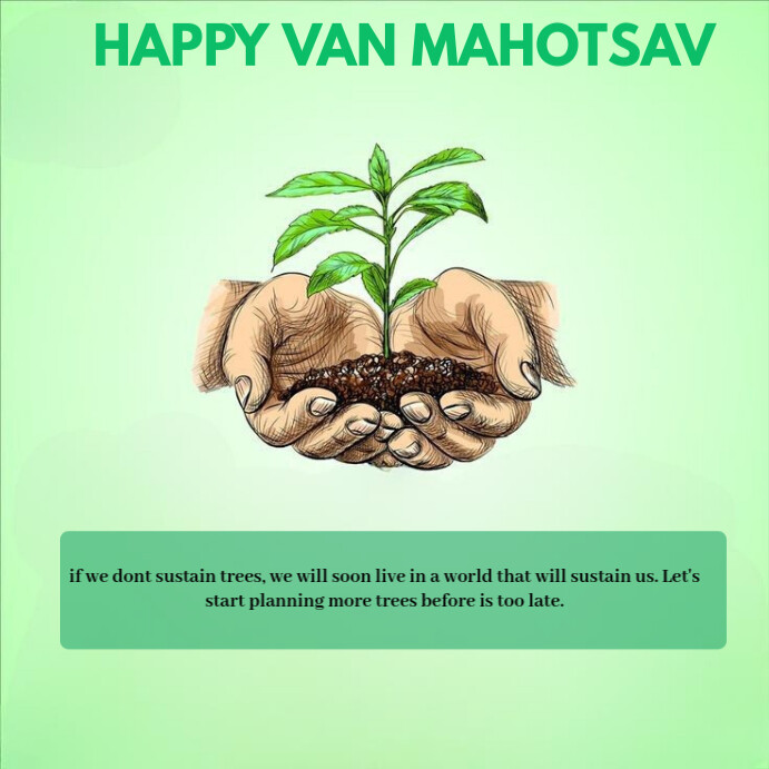 Copy of Green Maximalist Happy Van Mahotsav Instagram Post | PosterMyWall
