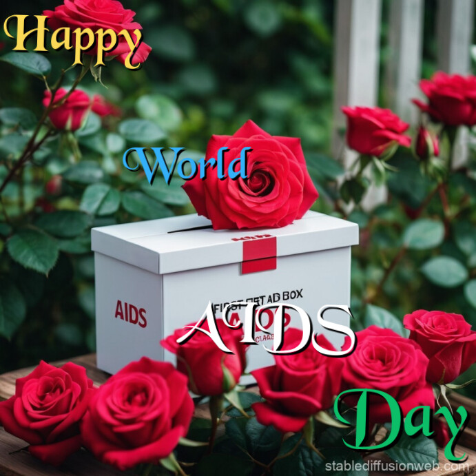 Green Maximalist Happy World Aids Day Instagram Post Template ...