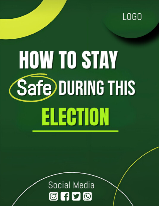 Green Maximalist How To Stay Safe Flyer Flyer (us Letter) Template | PosterMyWall