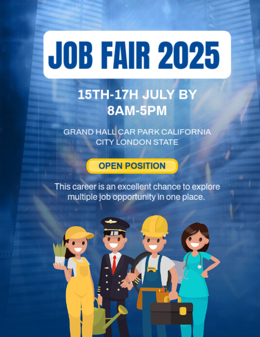 Copy of Green Maximalist Job Fair Promotion Template Flyer (us Letter ...