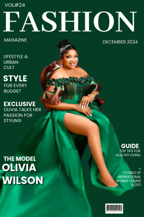Copy of Green Maximalist Magazine Cover Model Poster | PosterMyWall