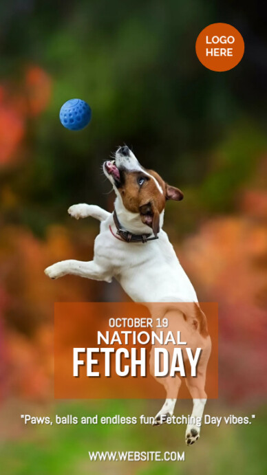 Green Maximalist National Fetch Day Instagram Story Template | PosterMyWall