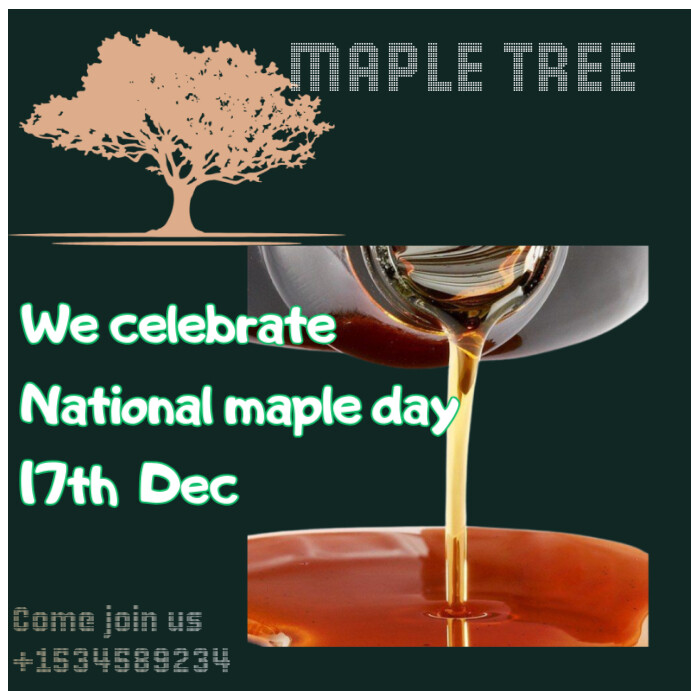 Copy of Green Maximalist National Maple Day Instagram Post | PosterMyWall