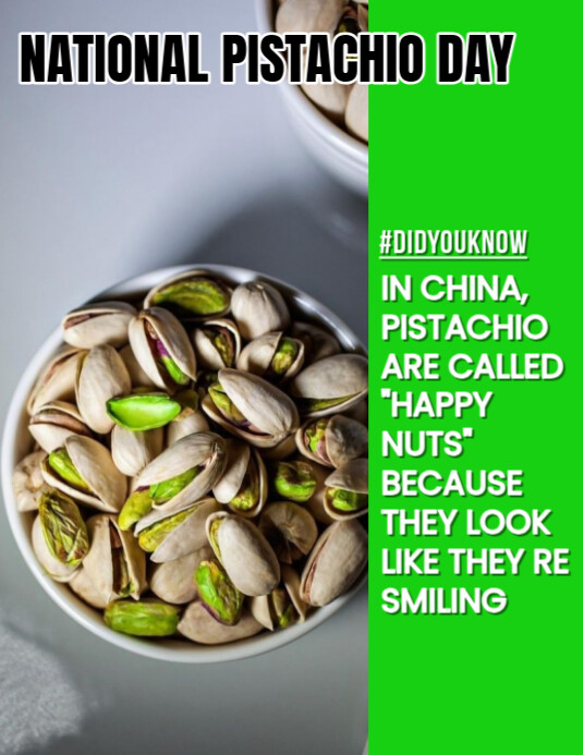 Green Maximalist National Pistachio Day February 26 Flyer (us Letter ...