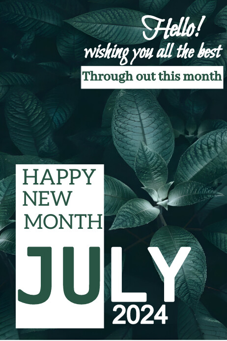 Modèle Green Maximalist New Month Template Poster | PosterMyWall