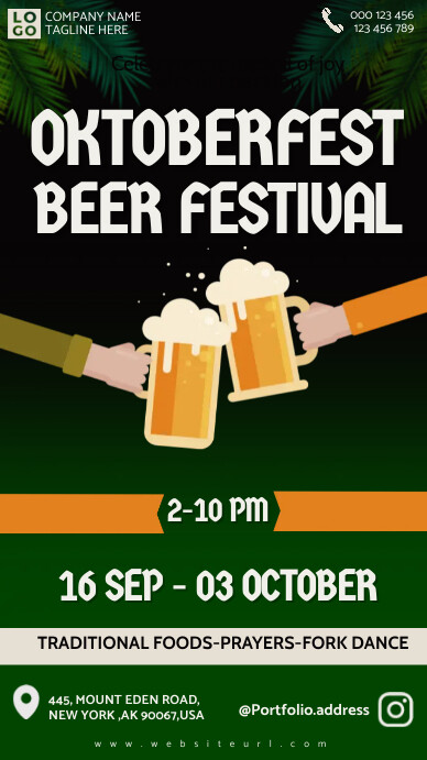 Plantilla de Green Maximalist Oktoberfest Festival Instagr | PosterMyWall
