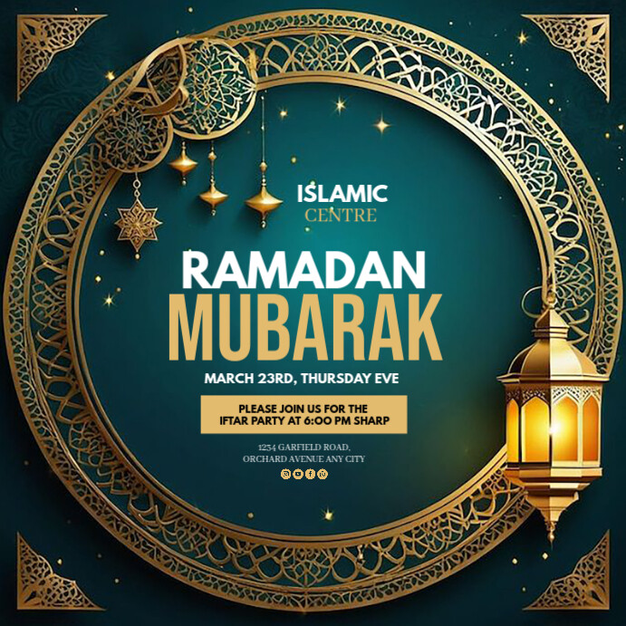 Green Maximalist Ramadan Ad Template Instagram Post | PosterMyWall