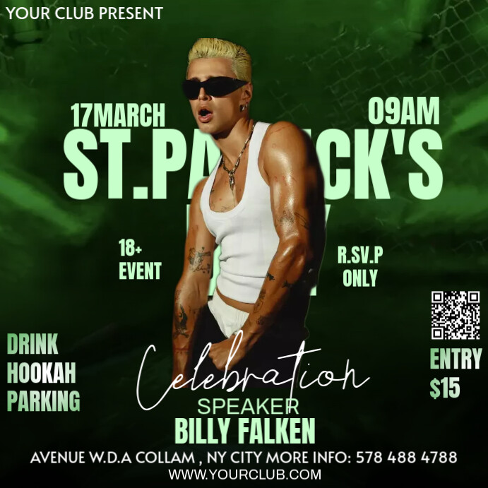 Green Maximalist Saint Patrick Day Instagram Post Template | PosterMyWall