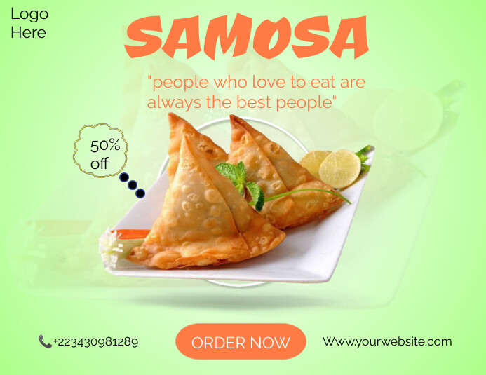 Copy of Green Maximalist Samosa Flyer (us Letter) | PosterMyWall