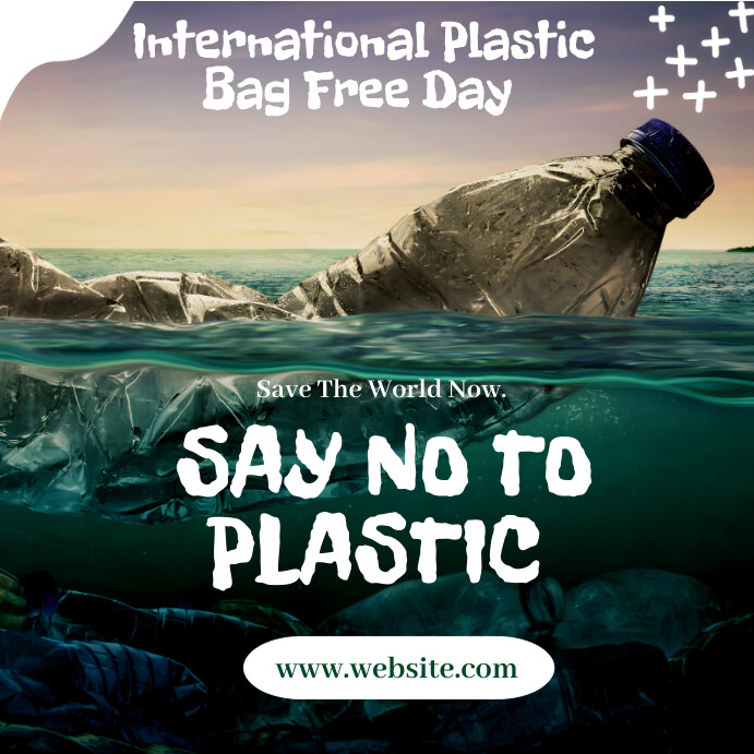 Green Maximalist Say No To Plastic Bag Insta Template | PosterMyWall