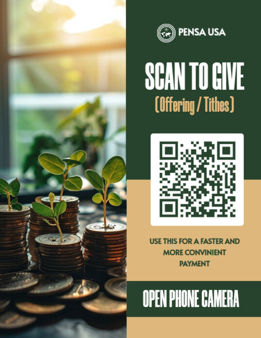 Copy of Green Maximalist Scan To Give – Digital Church Offering ...