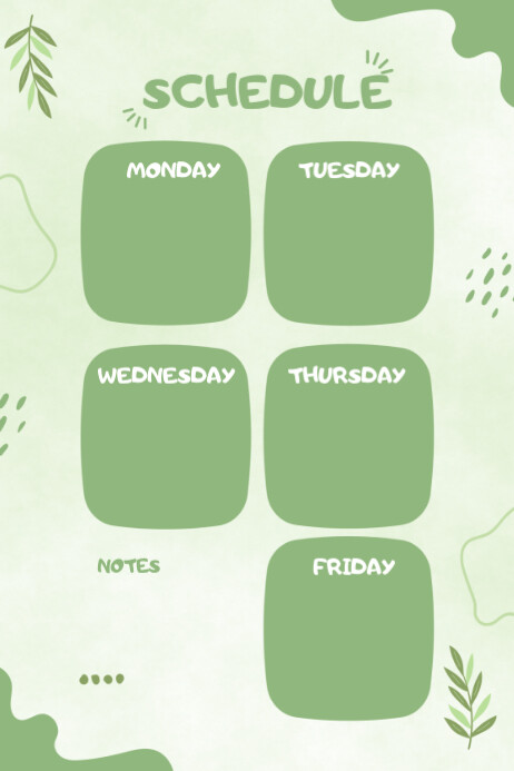 Copy of Green Maximalist Schedule Poster | PosterMyWall