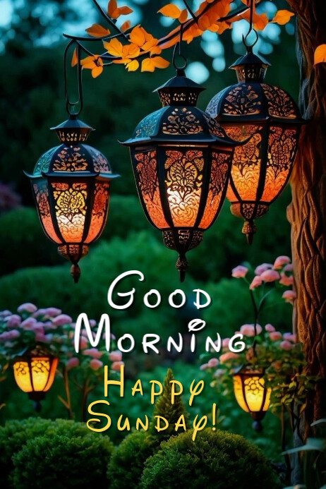 Green Maximalist Sunday Morning Banner 4' × 6' Template | PosterMyWall