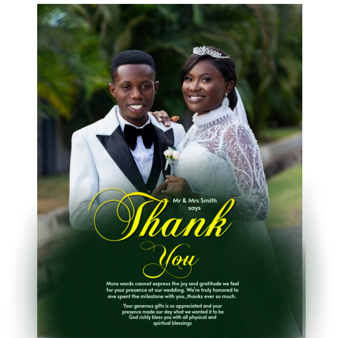Copy of Wedding Appreciation | PosterMyWall