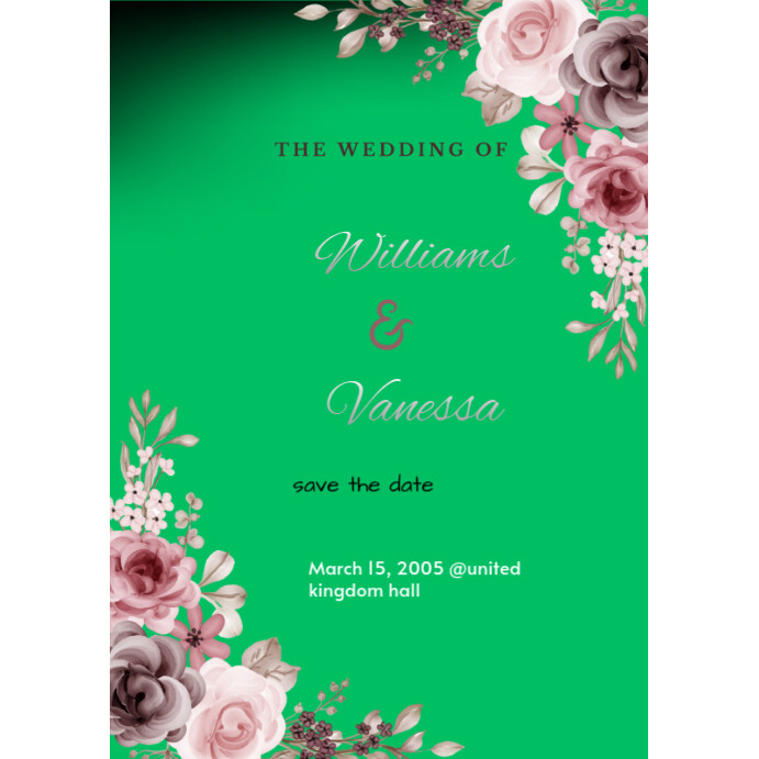 Copy of Green Maximalist Wedding Invitations Card Instagram Post ...