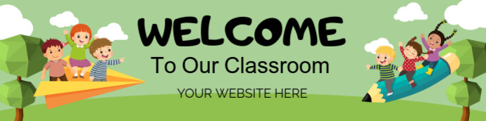 Green Maximalist Welcome To Our Classroom Google Header Banner Google ...