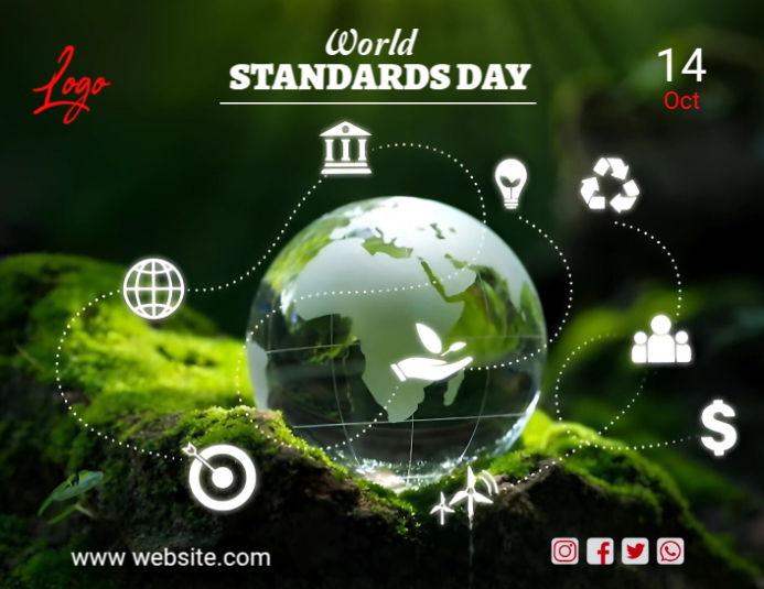 Green Maximalist World Standards Day Flyer (us Letter) Template ...