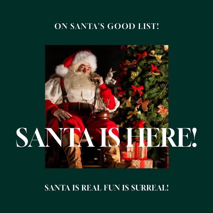 Green Merry Christmas Instagram Post Card Template | PosterMyWall