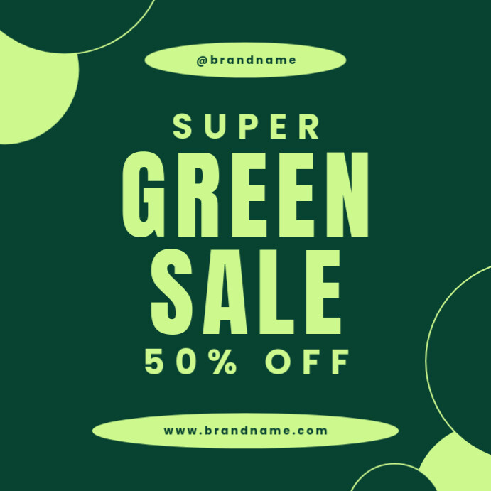 Copy of Green Minimal Modern Super Green Sale Promotional Instagram ...