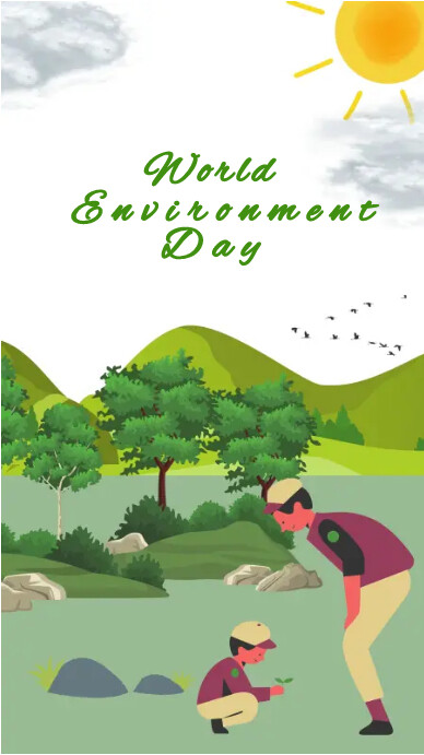 Green Minimalist World Environment Day Your S Template | PosterMyWall