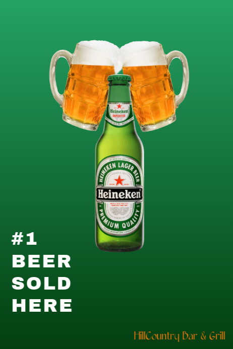 Green Modern & Minimal Beer, Special, Bar Ads, Restaurant, Menus ...