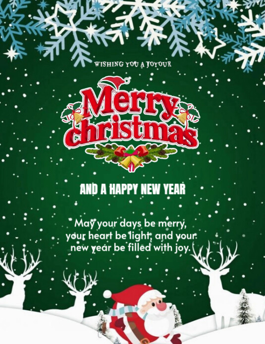 Green Modern & Minimal Christmas Flyer (us Letter) Template | PosterMyWall