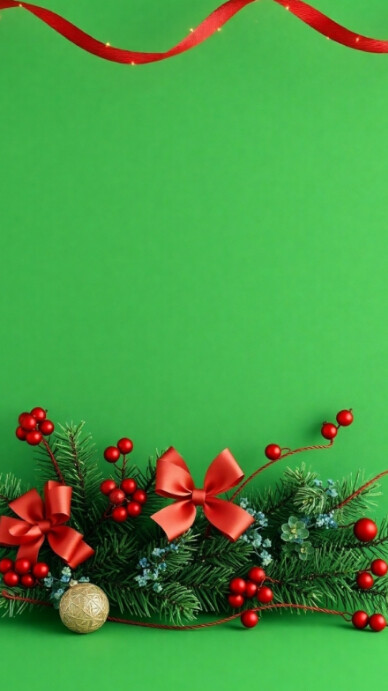 Copy of Green Modern & Minimal Christmas Greeting Card Digital Display (9:16) | PosterMyWall