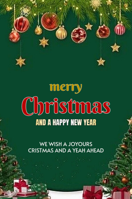 Copy of Green Modern & Minimal Christmas Poster | PosterMyWall