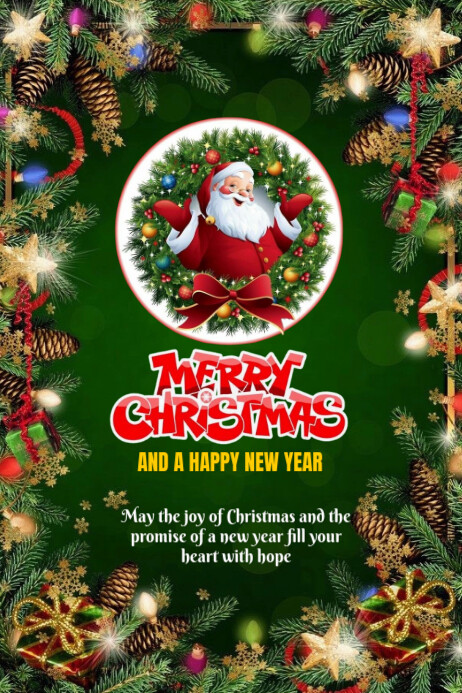 Copy of Green Modern & Minimal Christmas Poster Poster | PosterMyWall