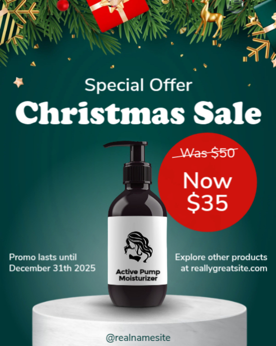 Green Modern & Minimal Christmas Sale Instagram Portrait Template | PosterMyWall
