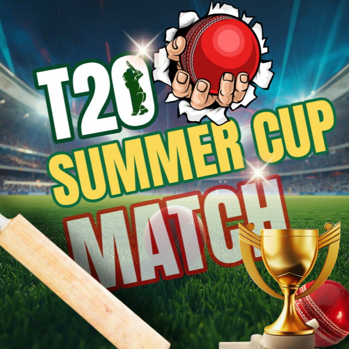 Green Modern & Minimal Cricket Match Pos Instagram Template | PosterMyWall