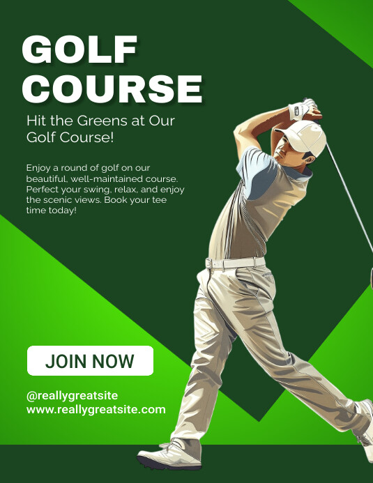 Copy of Green Modern & Minimal Golf Course Flyer (us | PosterMyWall