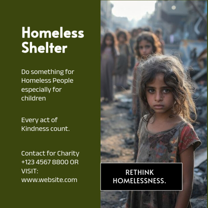 Copy of Green Modern & Minimal Homeless Shelter Instagram Post ...