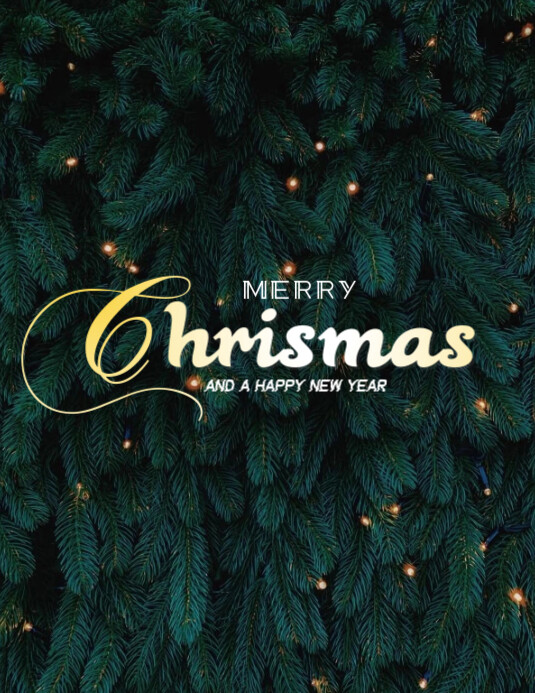 Copy of Green Modern & Minimal Merry Christmas Flyer (us Letter) | PosterMyWall