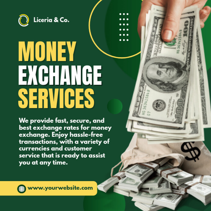 Copy of Green Modern & Minimal Money Exchange Services Pos Instagram ...