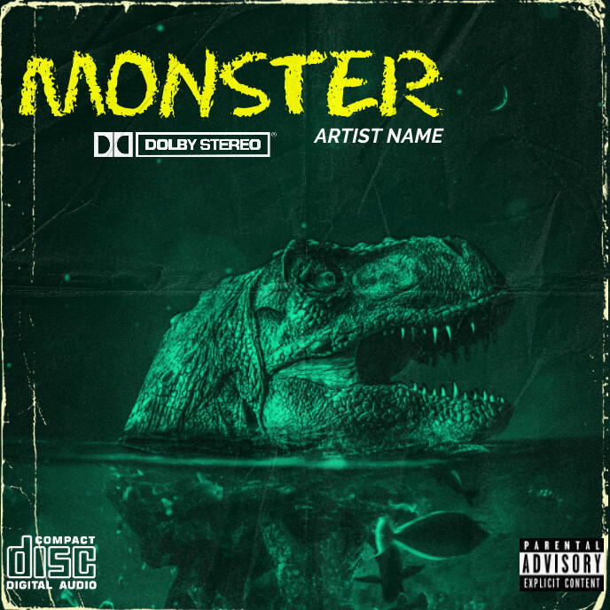 Copy of Green Modern & Minimal Monster Album Cover | PosterMyWall